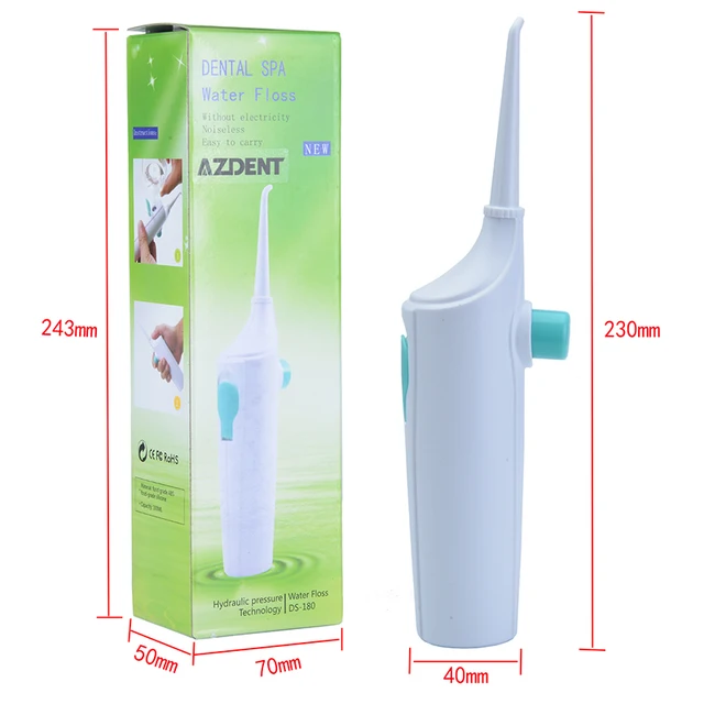 80ml Portable Handheld Oral Irrigator Manual Travel Water Jet Toothbrush Flosser Tooth Pick ...