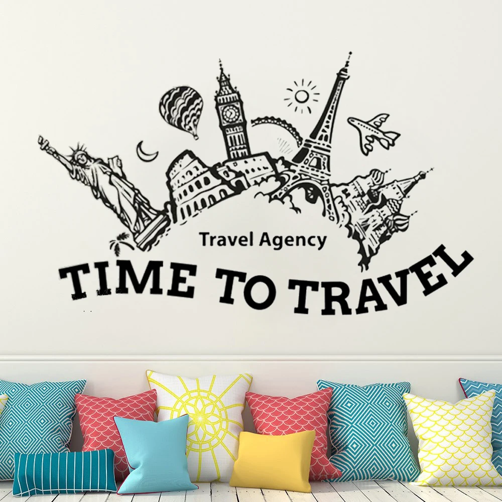 Wall-Decal-Travel-Agency-Hall-Summer-Holidays-Adventure-Voyage-Stickers ...