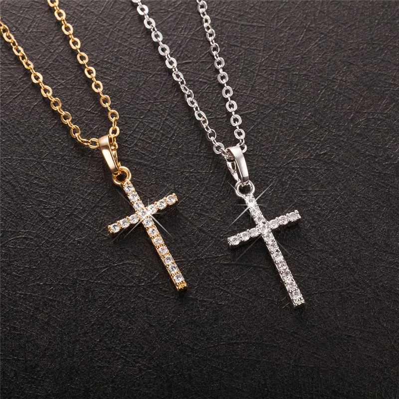 Collar de Cruz Simple para hombre y mujer, colgante de cruz de Jesús de ...