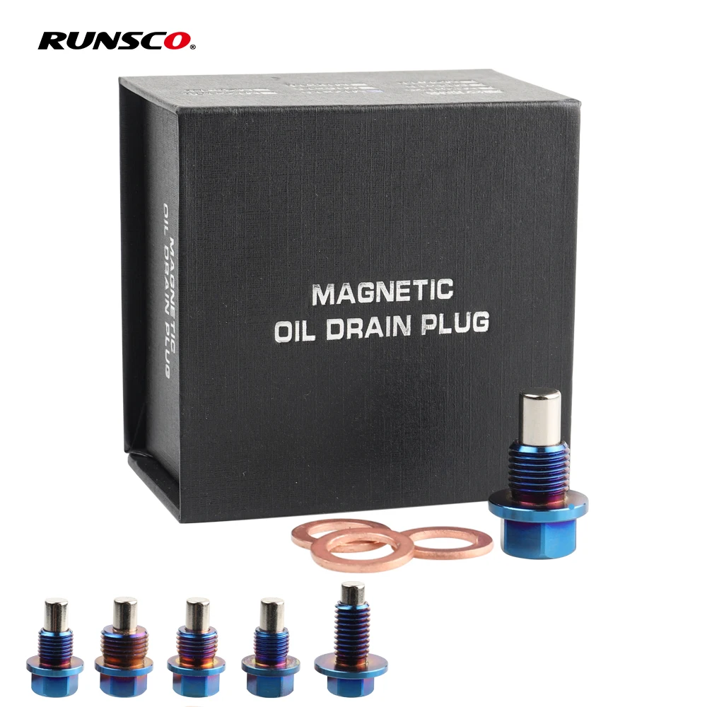 M12x1.5 /1.25 /1.75 Titanium Alloy Magnetic Oil Drain Plug Oil Sump Nut ...