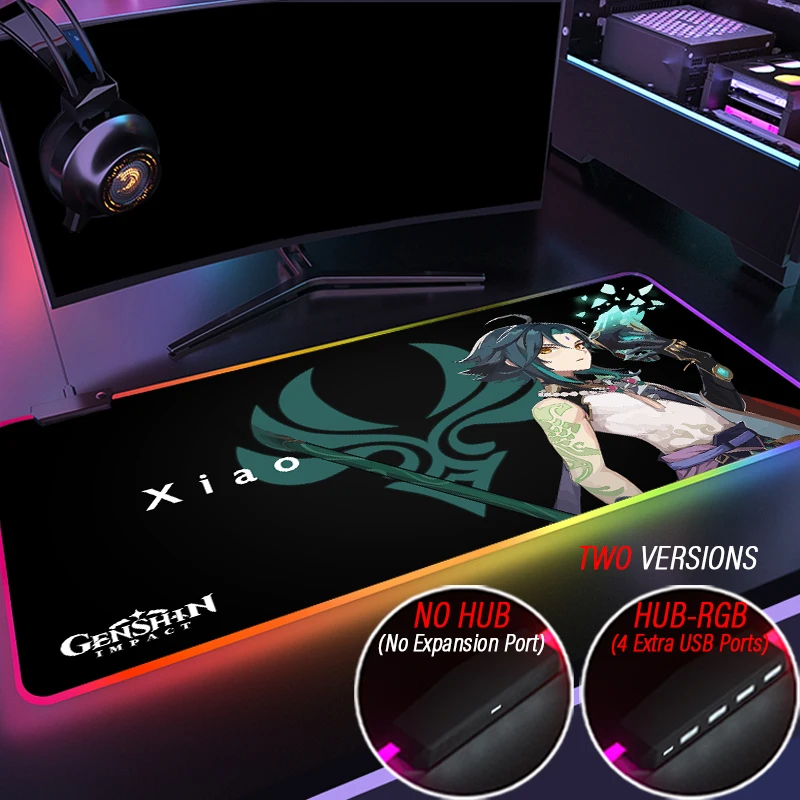 HUB Hi-Speed 4 in 1 USB 원신 임팩트 RGB 대형 게임용 마우스 패드 L - 티몬