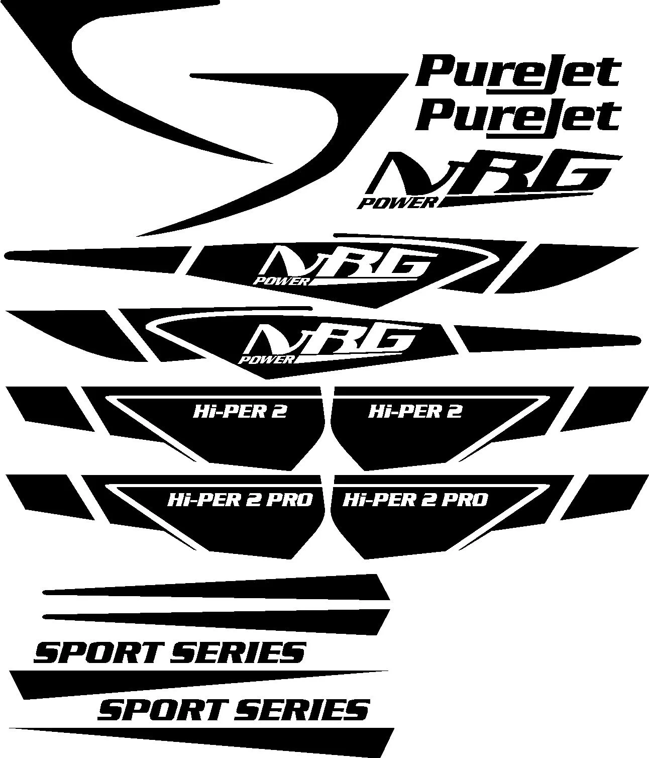 Calcomanías gráficas para Scooter Piaggio NRG 2006 Purejet Hi Per Pro ...