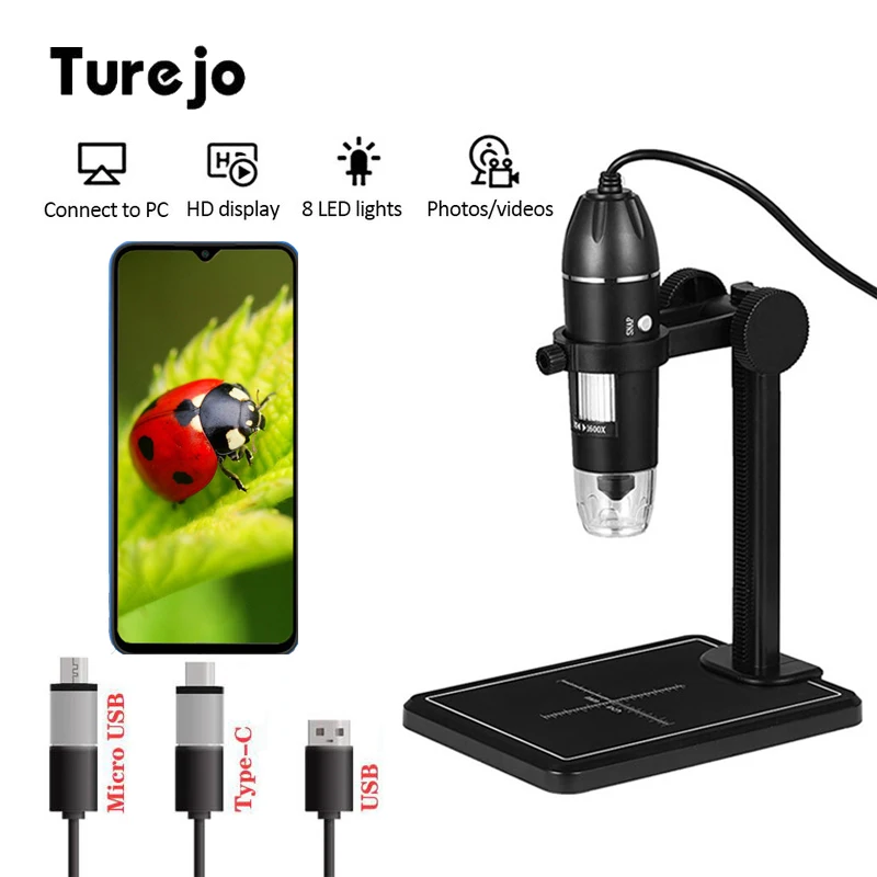 1600x Digital Microscope Camera 8 Led 2mp Portable Usb Electronic ...