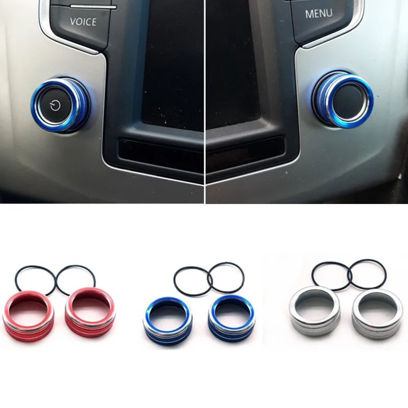 Car-Interior-Button-Audio-Stereo-Volume-Control-Knob-Ring-Cover-Fit-for ...