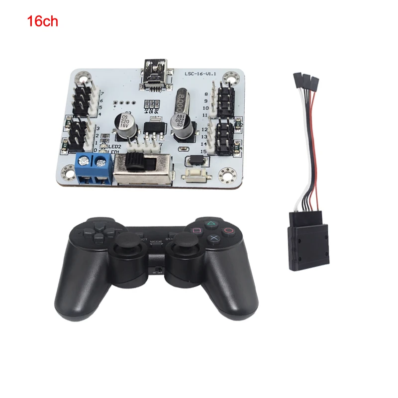6 24 32 Channel Robot Servo Motor Control Board & PS2 Controller ...