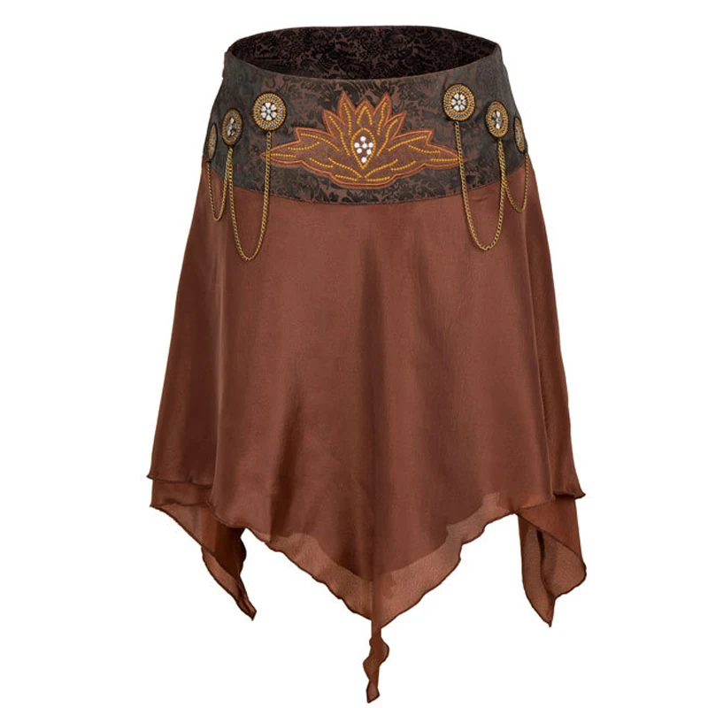 Festival-Gothic-Steampunk-Skirt-Costume-Victorian-Asymmetrical-Vintage ...