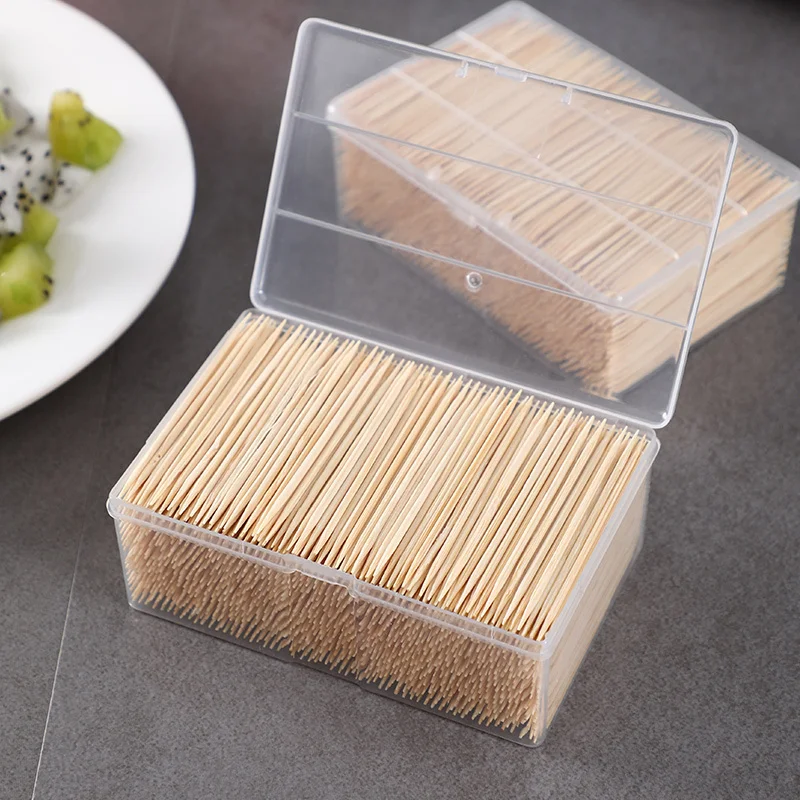 Double Head Natural Toothpicks Fruit Tooth Sticks 1000PCS / Box Worthy ...