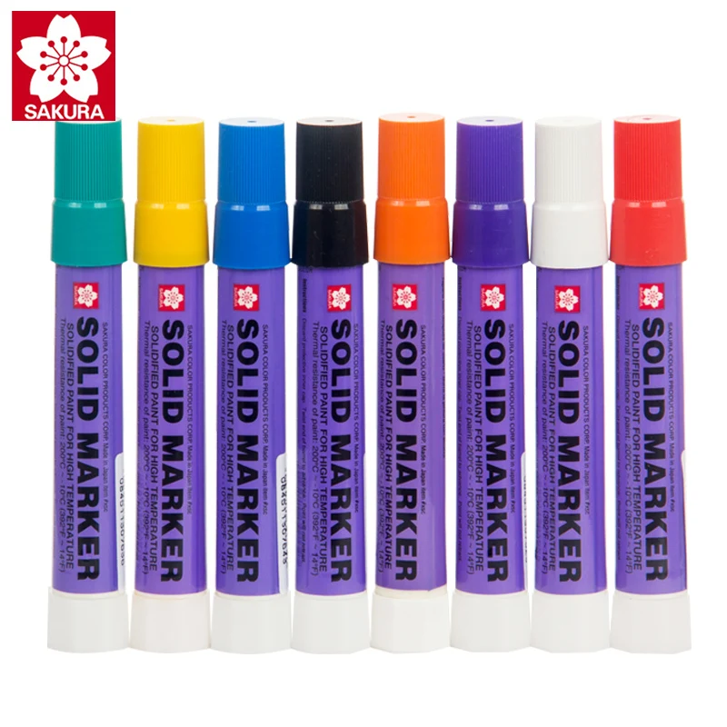 8pcs Sakura Solid Marker Xsc Industrial Pen Paint Pen High Temperature ...