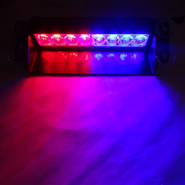 12V 8 LED Universal Car Strobe Light Flasher Vehicle Flashing Warning ...