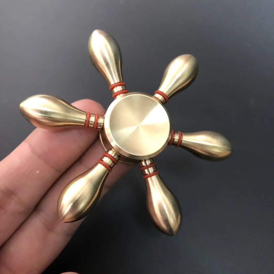 YUC Copper Metal Hand Spinner Fashion Bearing Spinner Brass Fidget ...