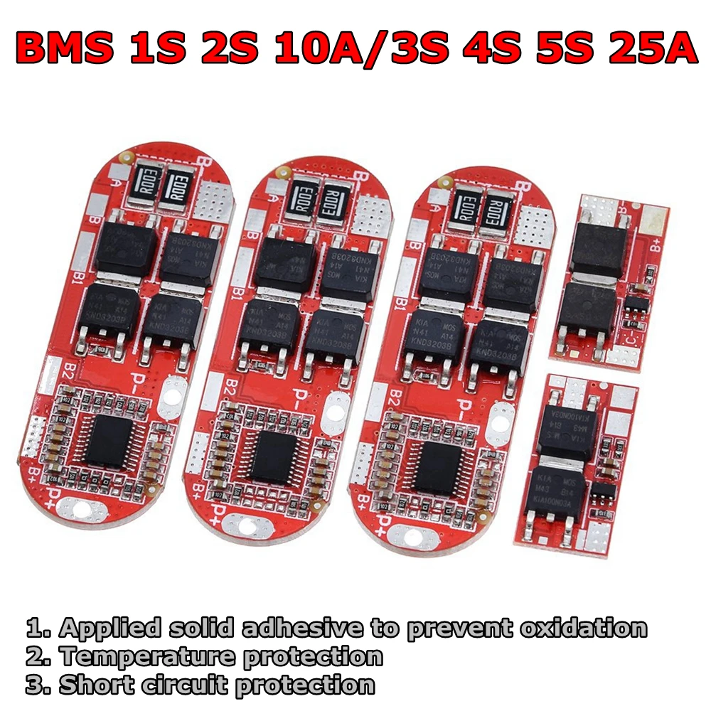 3S/4S/5S BMS 25 A 18650 Li-Ion Lithium Battery protection circuit de charge Board ...