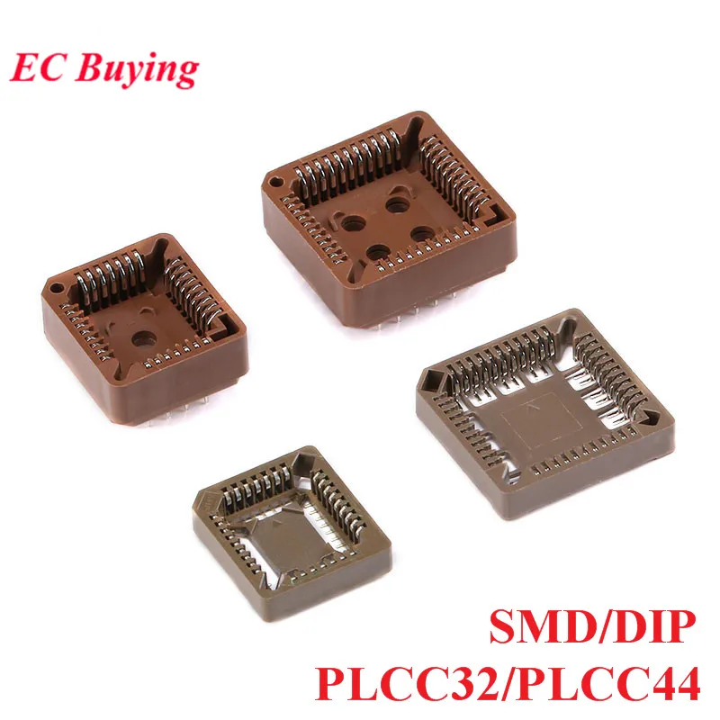 10pcs-lot-PLCC32-PLCC44-SMD-DIP-PLCC-SOP-IC-Socket-Connector-Adapter ...