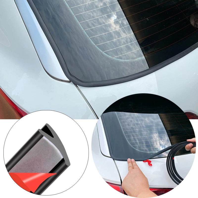 Car Rubber Seal Weather Strip Hollow Glass Window Edge Moulding Trim ...