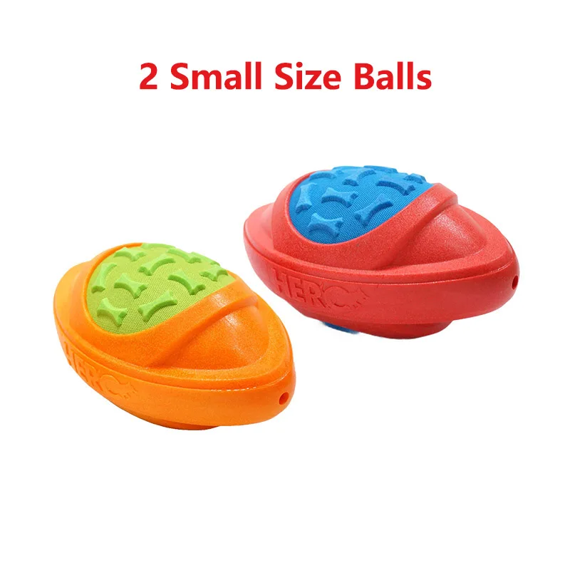 CAITEC Dog Toys Football for Dogs Floatable Squeaky Hard and Firm Fit ...