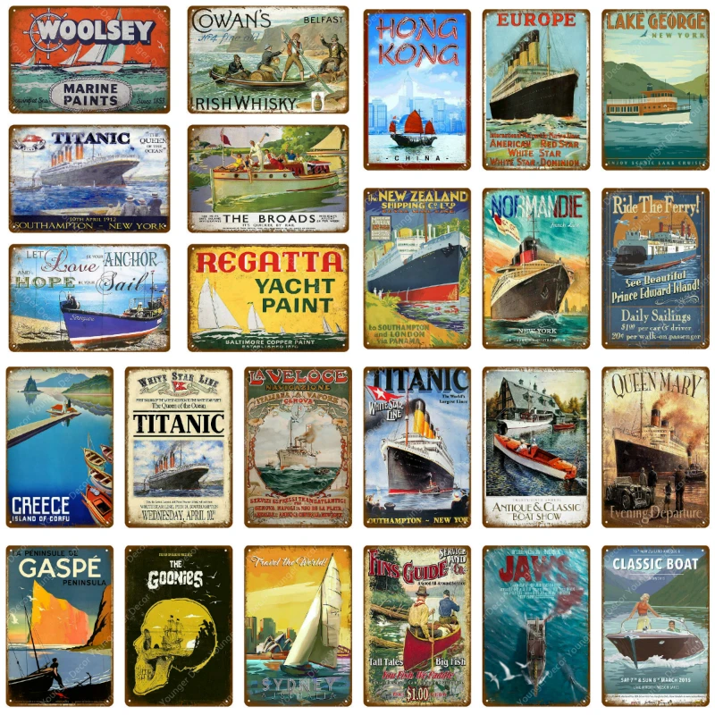 Classic Titanic Travel Boat Metal Tin Signs New Zealand Europe Hongkong ...