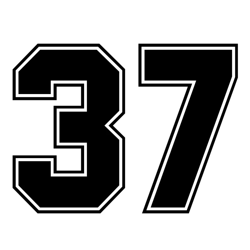 Figure Number 37 Reflective Car Sticker Cover Scratch Waterproof For ...