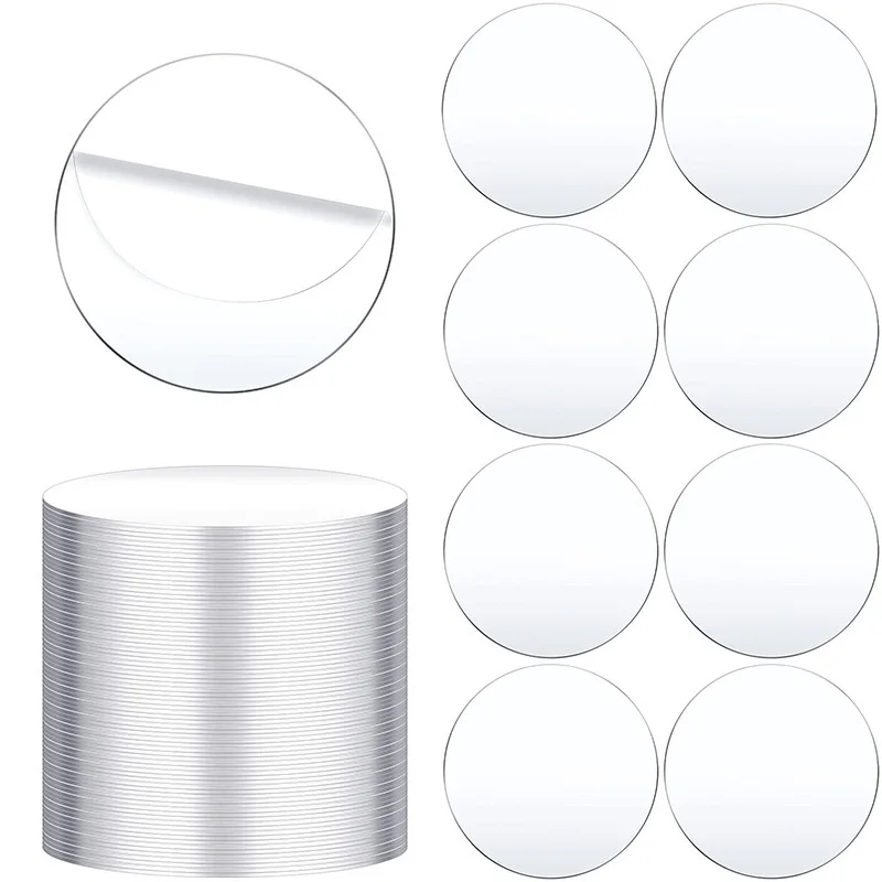 50/25 Pieces Clear Acrylic Circle Blank Sheet Round Acrylic Discs for ...