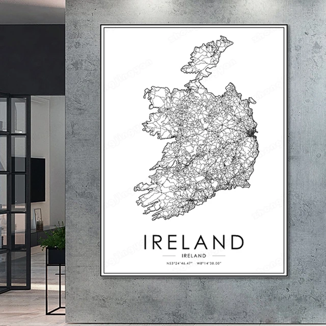 Ireland Map Printable Black And White