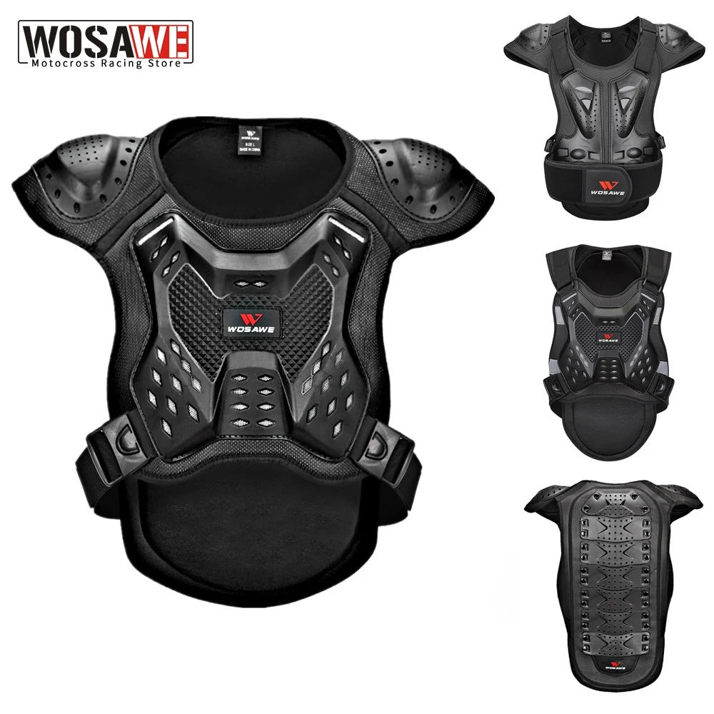 Motorcycle Jacket Adult Chest Back Protector Moto Body Armor Guard ...