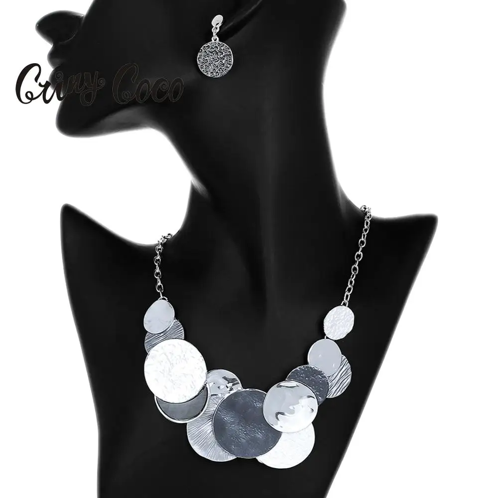 Cring Coco collares con colgante de círculo grande para mujer ...