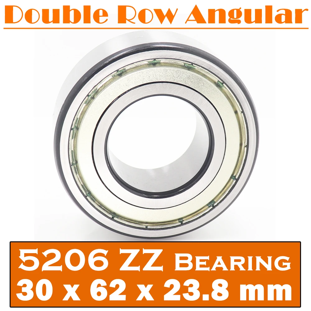 5206 ZZ แบริ่ง30*62*23.8มม.(1 PC) axial Double Row Angular Contact 5206ZZ 3206 ZZ 3056206ตลับ ...