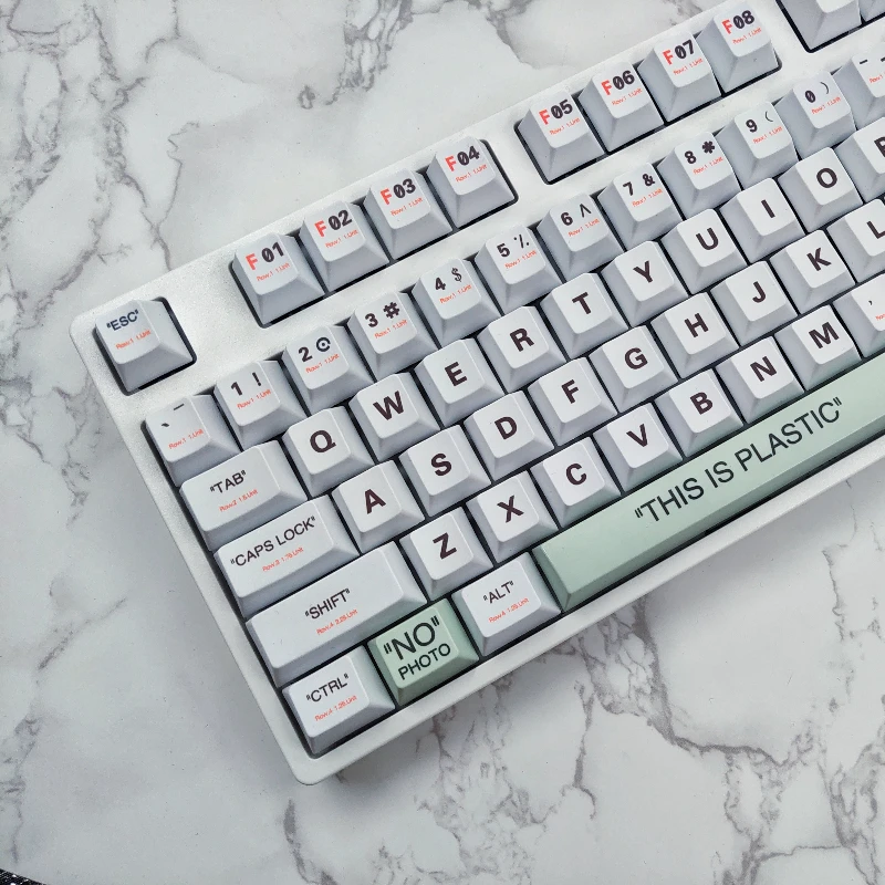 133-key Off-white Style Theme Keycaps Pbt Sublimation Cherry Height ...