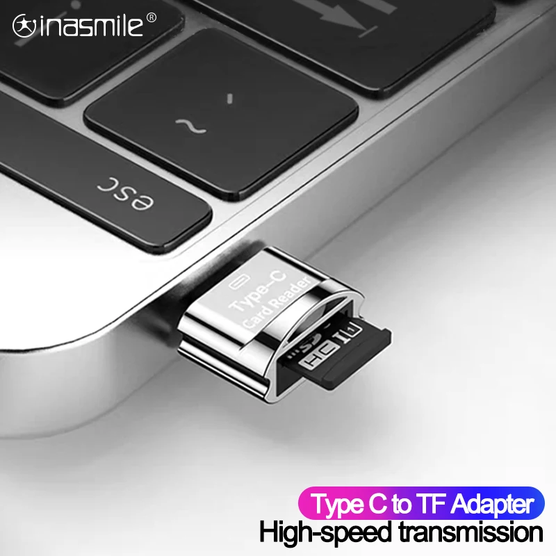 Type C To Micro-sd Tf Adapter Otg Memory Card Reader For Pc Samsung ...