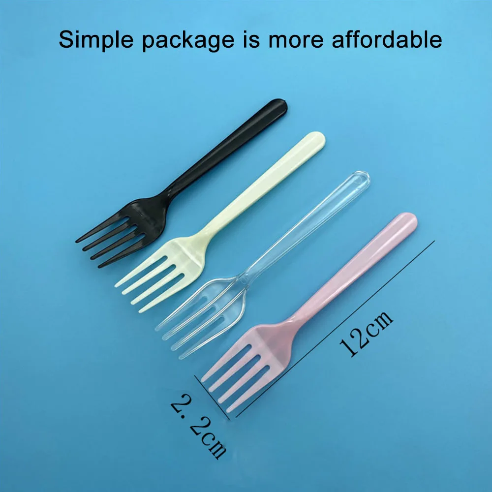 Fourchette,Fourchettes à Dessert à fruits jetables, emballées ...