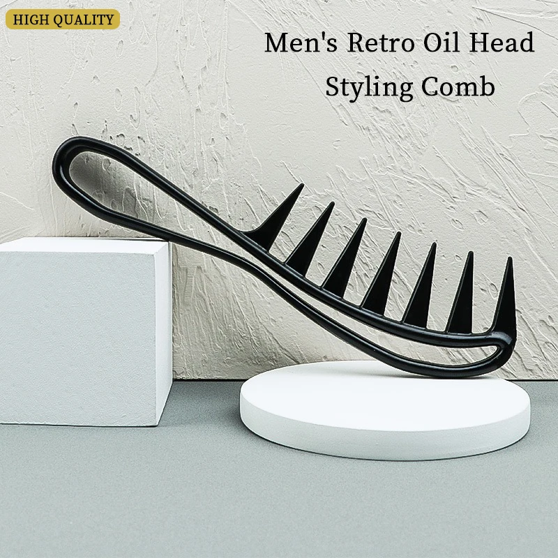 Men-s-handle-oil-head-comb-Large-teeth-tangled-curly-hair-comb-Retro ...