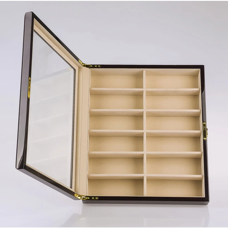 Luxury 12 Glasses Box Sunglasses Boxes Storage Case Wood Luxury ...