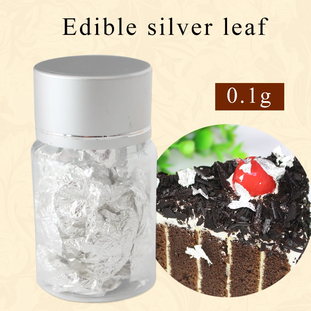 Edible silver leaf small pieces real silver leaf flakes edible ...
