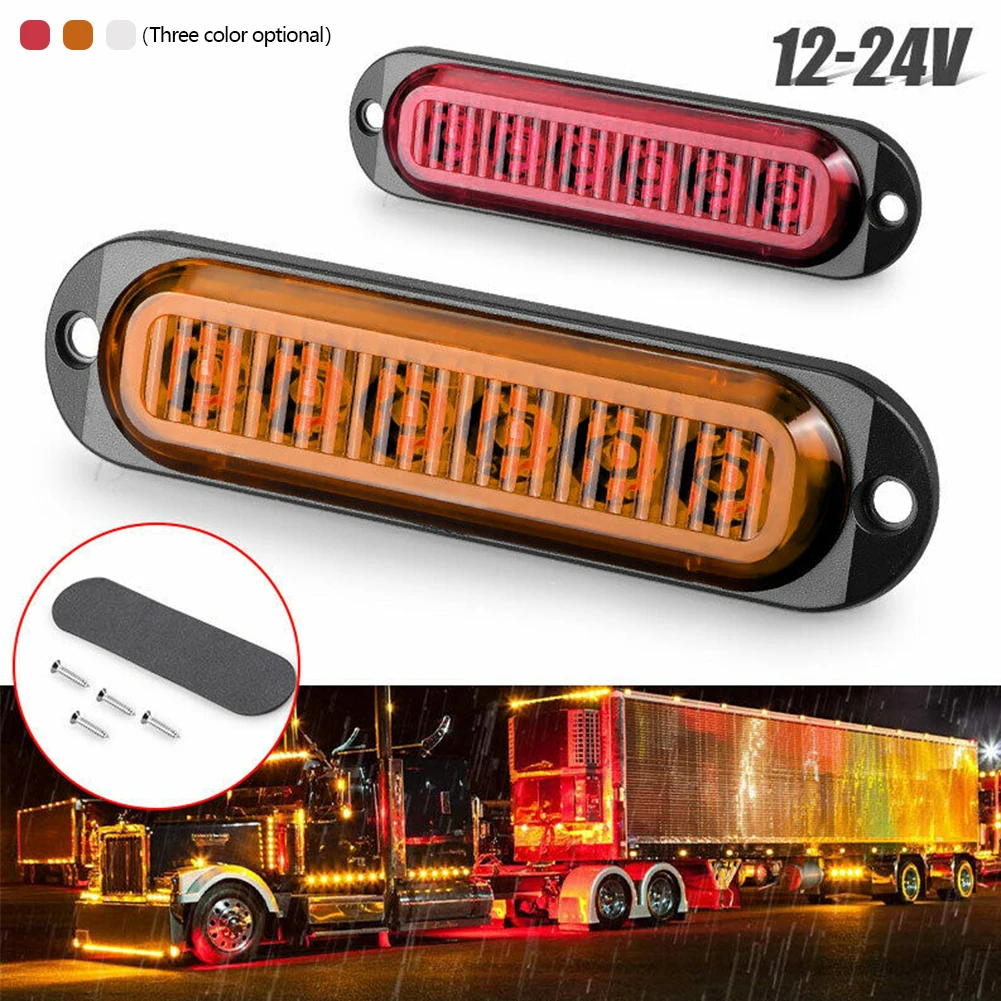 12V 24V 6 LED 트레일러 사이드 마커 (레드) [TYE-CL036] / 디바이스마트