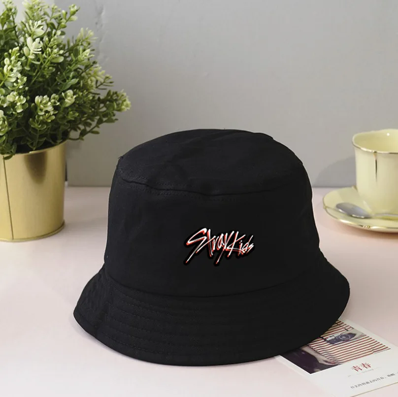 Cartoon SKZOO Printing Fisherman's Cap Stray kids Logo Unisex Hat HAN ...