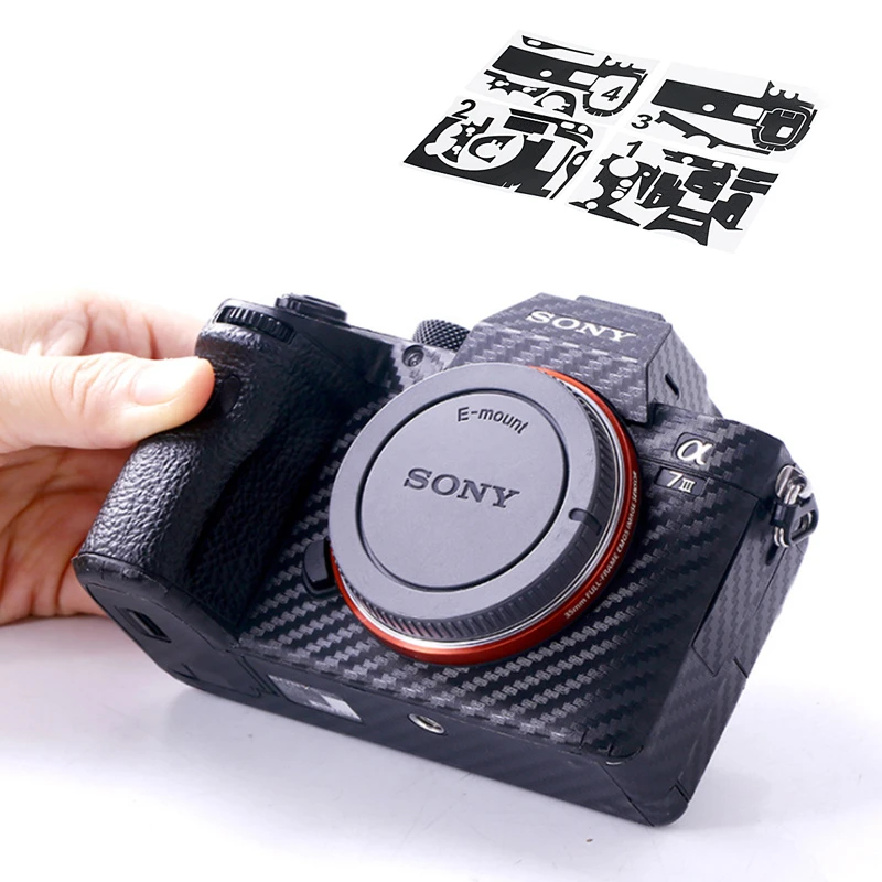 Anti Scratch Camera Body Carbon Fiber Film Sticker Decoration for Sony ...