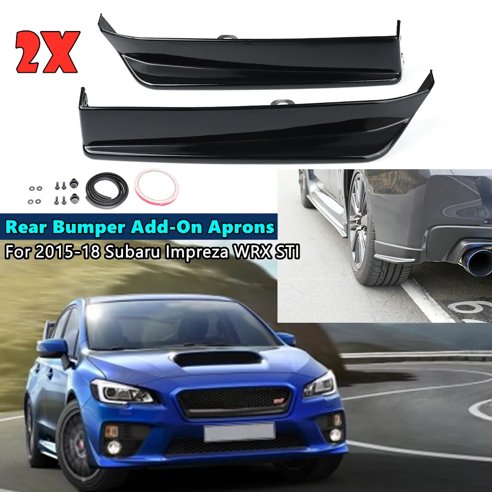 2Pcs Car Rear Bumper Lip Aprons Spats Splitters Diffuser Canard ...