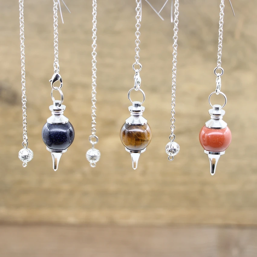 Natural-Stone-Radiesthesia-Pendulum-for-Dowsing-Spiritual-Divination ...