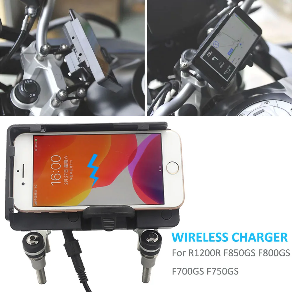 Motorcycle Accessories Handlebar Wireless charger Mobile Phone ...