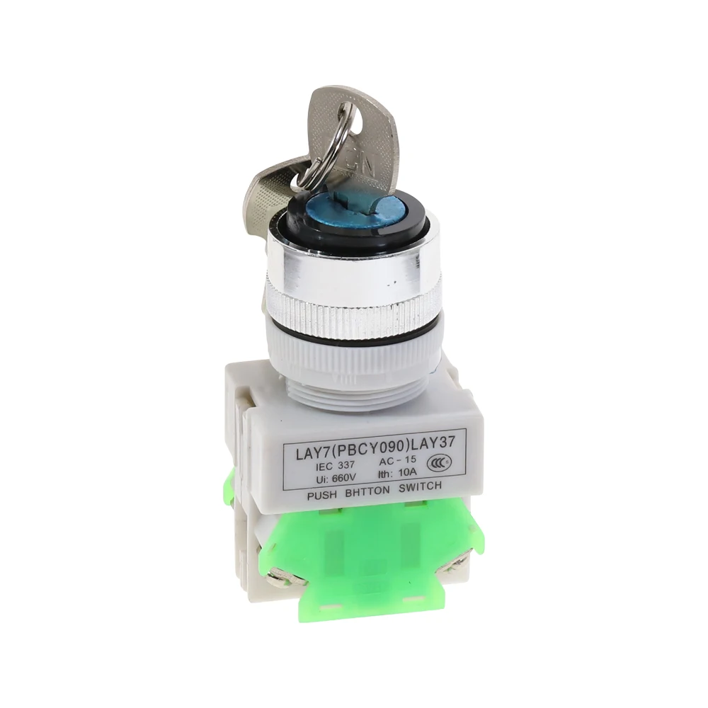 5Pcs NO N/O Normally Open Two 2 Position Rotary Key Lock Select ...