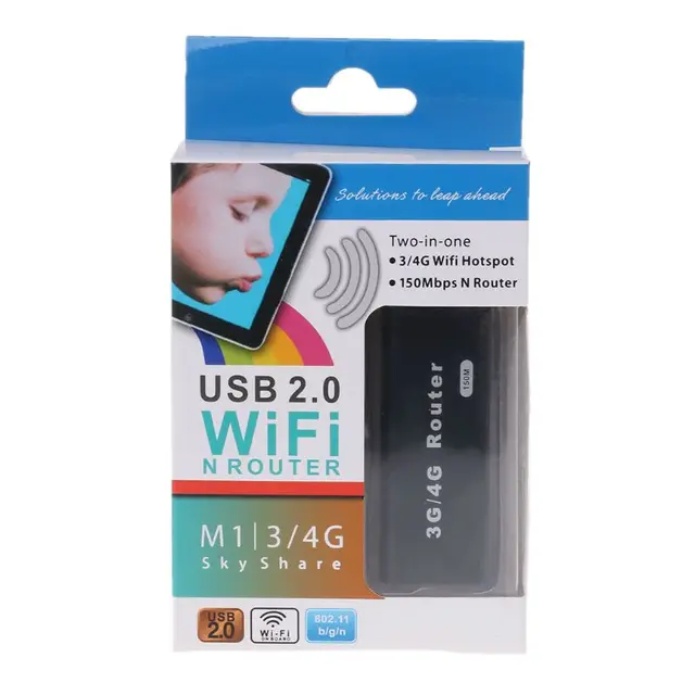 Mini Portable 3G WiFi Wlan Hotspot AP Client 150Mbps USB Wireless ...