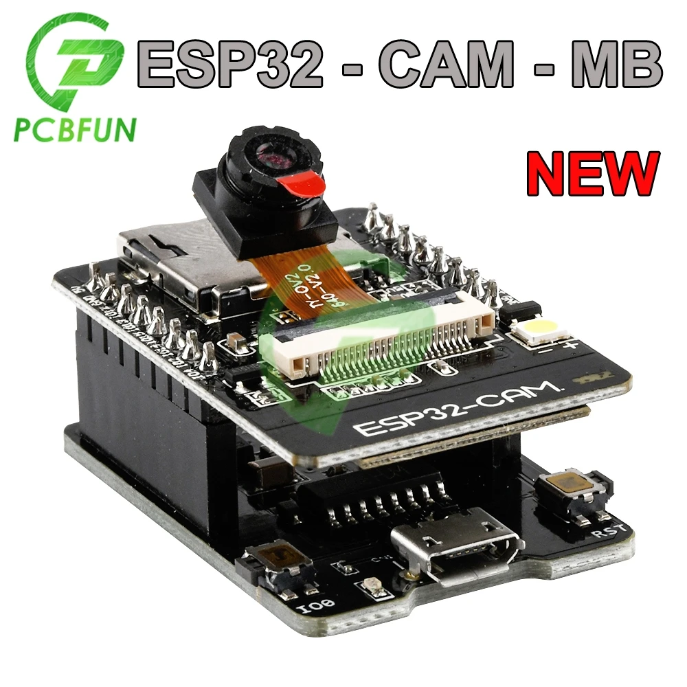New Ov2640 Camera+esp32-cam-mb Wifi Esp32 Cam 5v Bluetooth Development ...