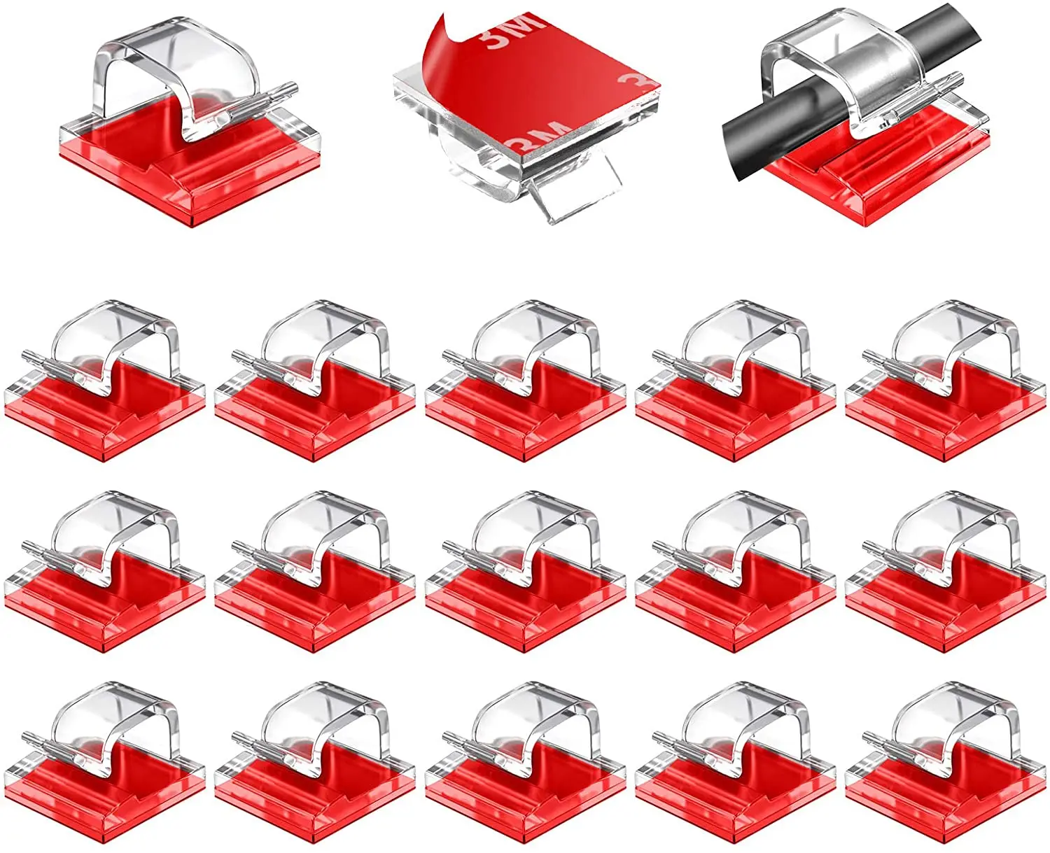 Self-adhesive-Cable-Holder-Fixer-Clips-Organizer-Clamp-Management ...