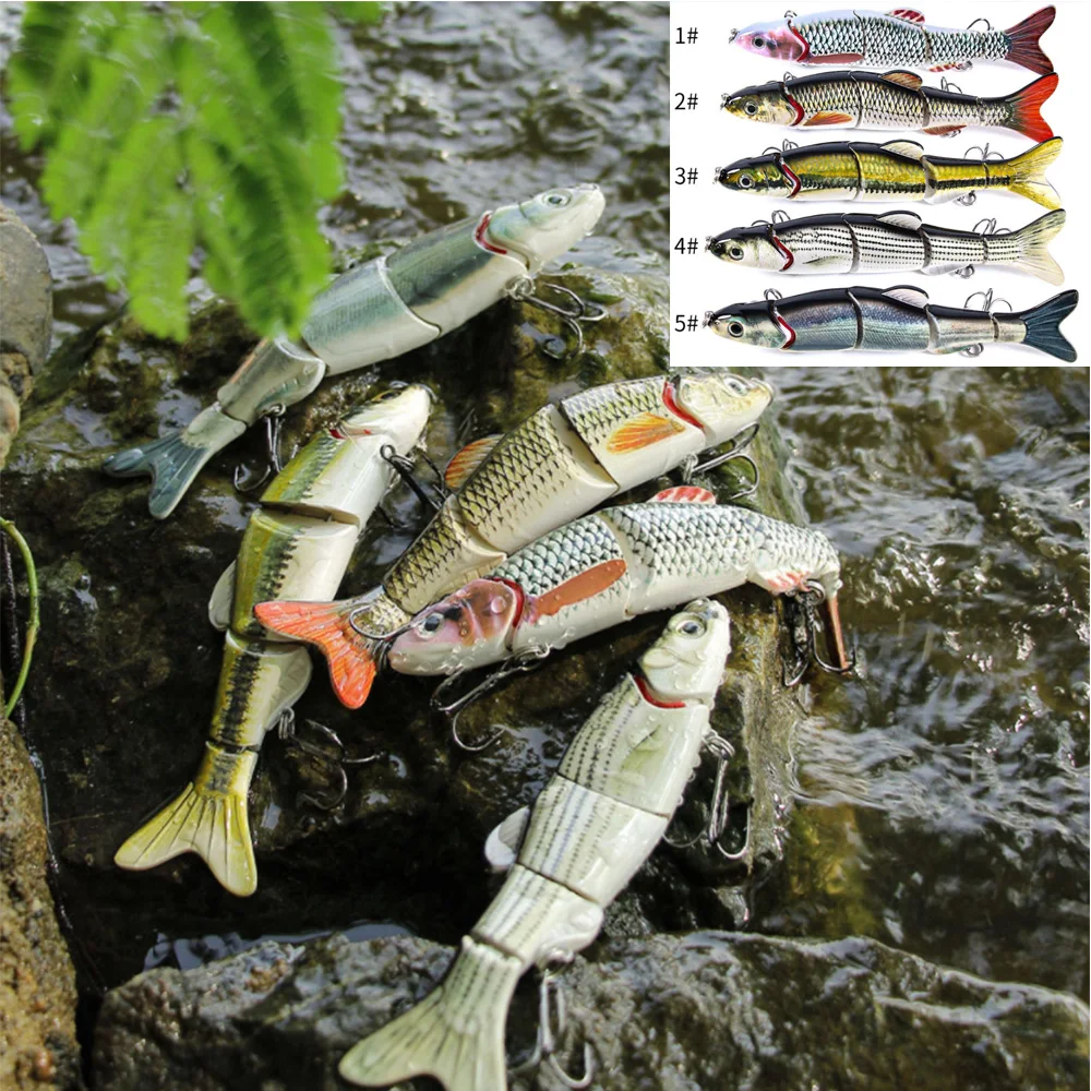 Big Size Swimbait Lifelike Multi Jointed Fishing Lure 2# Hook 16cm 41g ...