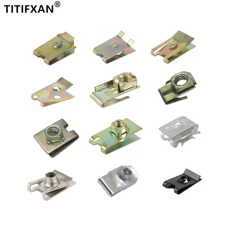 20pcs Car Truck Chassis Guard Self-tapping Screw Metal U-type Base ...