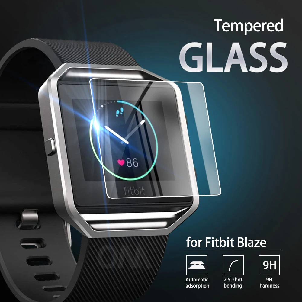 9H Premium กระจกนิรภัยสำหรับ Fitbit Blaze Smartwatch Screen Protector ...