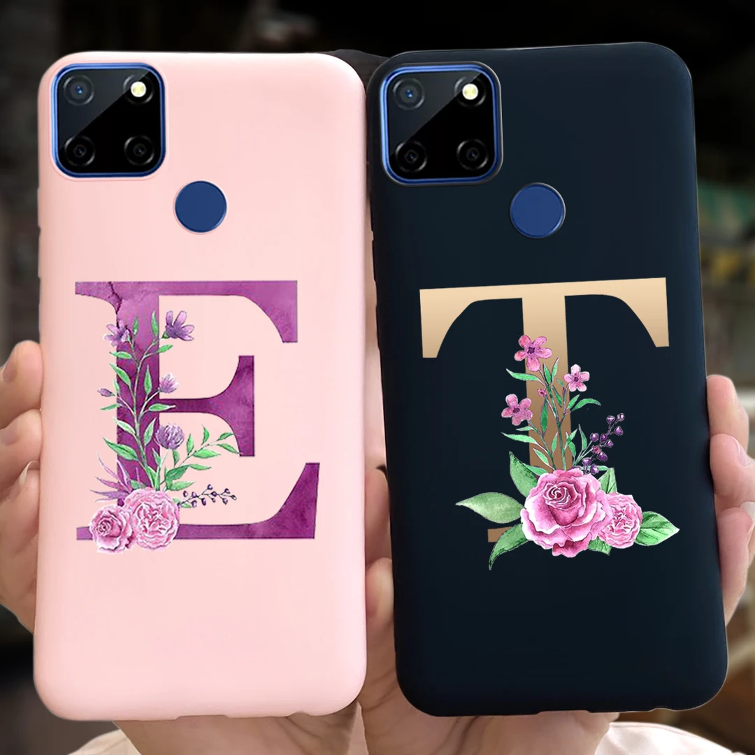 For-Realme-C12-Case-Cute-Letters-Pattern-Soft-Phone-Case-For-Realme-C12 ...