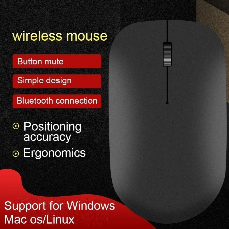 Bluetooth BT 4.0 Wireless Mouse Rechargeable Silent 3D Optical Mice ...