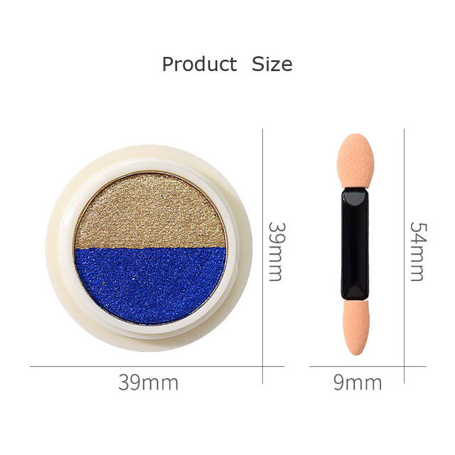 Double Color Chrome Mirror Nail Powder - Limegirlstore