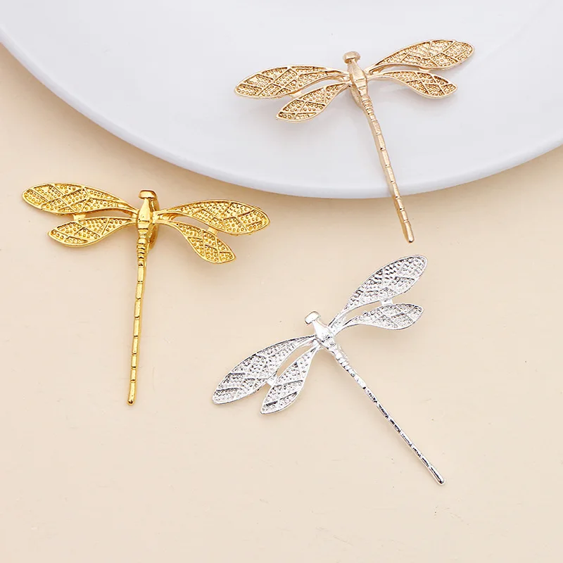 20-PCS-36x43mm-Fashion-Metal-Alloy-KC-Gold-Silver-Plated-Dragonfly-Pendant-DIY-Jewelry ...