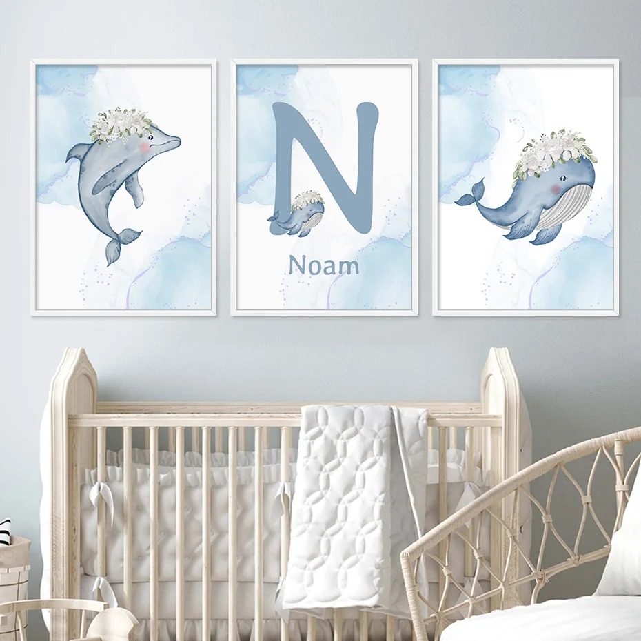 Prints Shipped & Delivered Personalised Dolphin Name Print Printable Or ...
