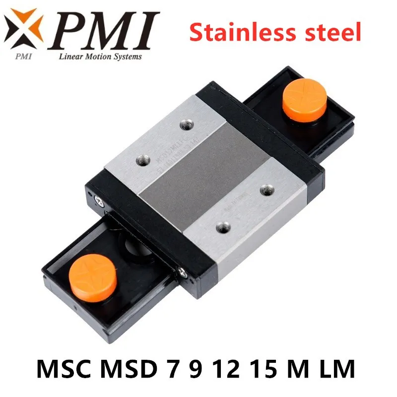 Taiwan-PMI-stainless-steel-linear-guide-block-carriage-MSC-7-9-12-15-M ...